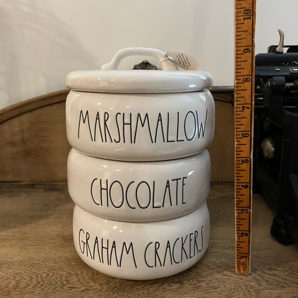 Rae Dunn | Kitchen | Rae Dunn Smores Stacker Chocolate Marshmallow ...